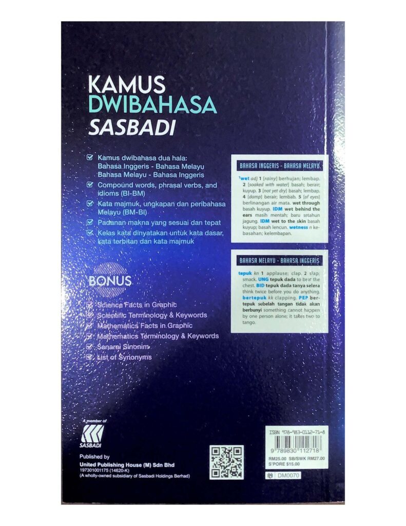 Kamus Dwibahasa Sasbadi (Bahasa Inggeris-Bahasa Melayu / Bahasa Melayu ...